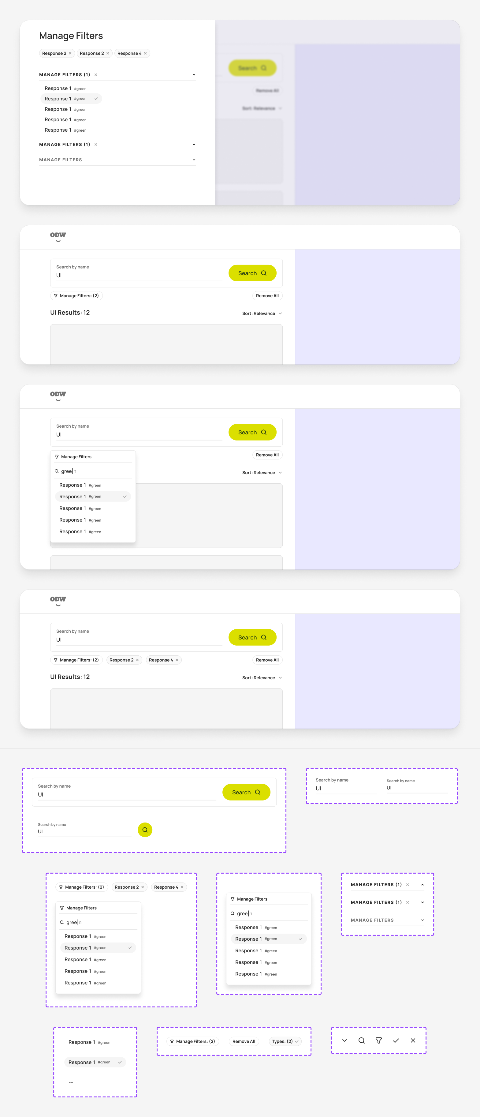 Figma Search Filters with Tags / Chips, UI Component | Component ...